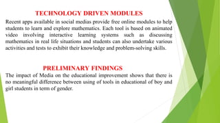 Impact of social media in learning mathematics | PPTX