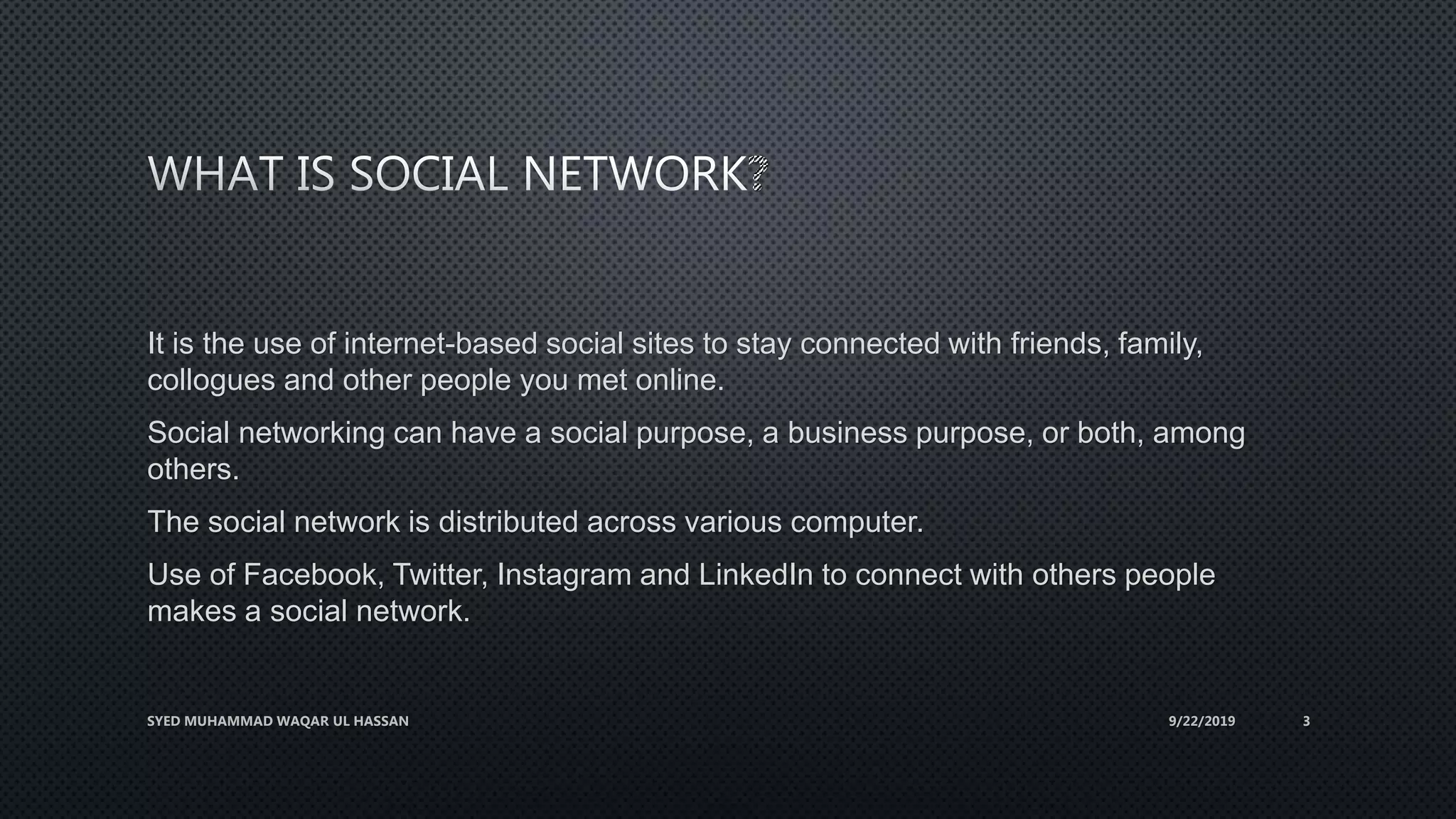 Impact of social network on our lives | PPTX | Social Networking | Internet