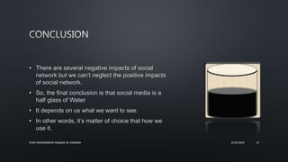 Impact of social network on our lives | PPTX | Social Networking | Internet