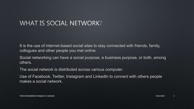 Impact of social network on our lives | PPT
