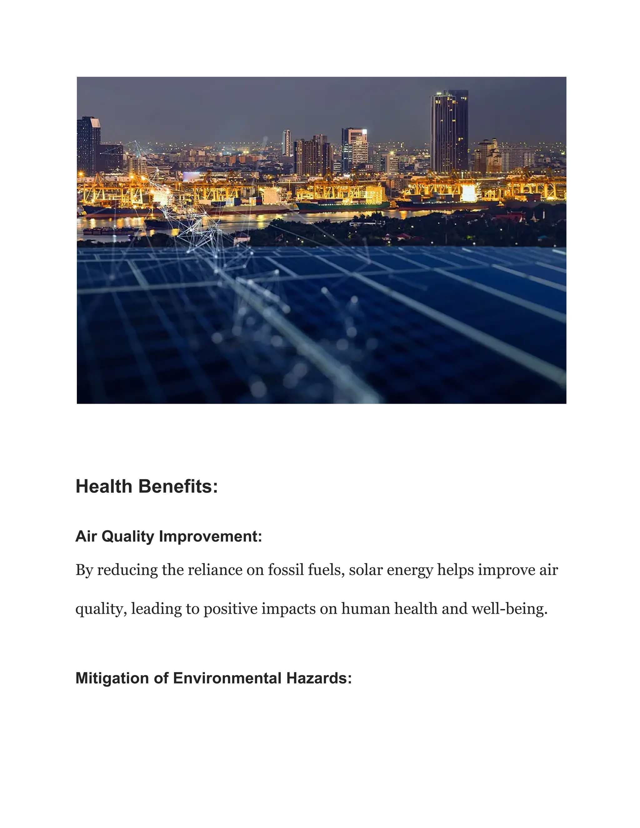 Impact of solar energy on human. environment benefitt | PDF | Gas and ...