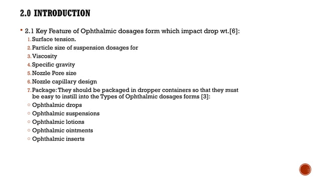 Impact of sticker label and bottle colorant on drop wt. for ophthalmic ...