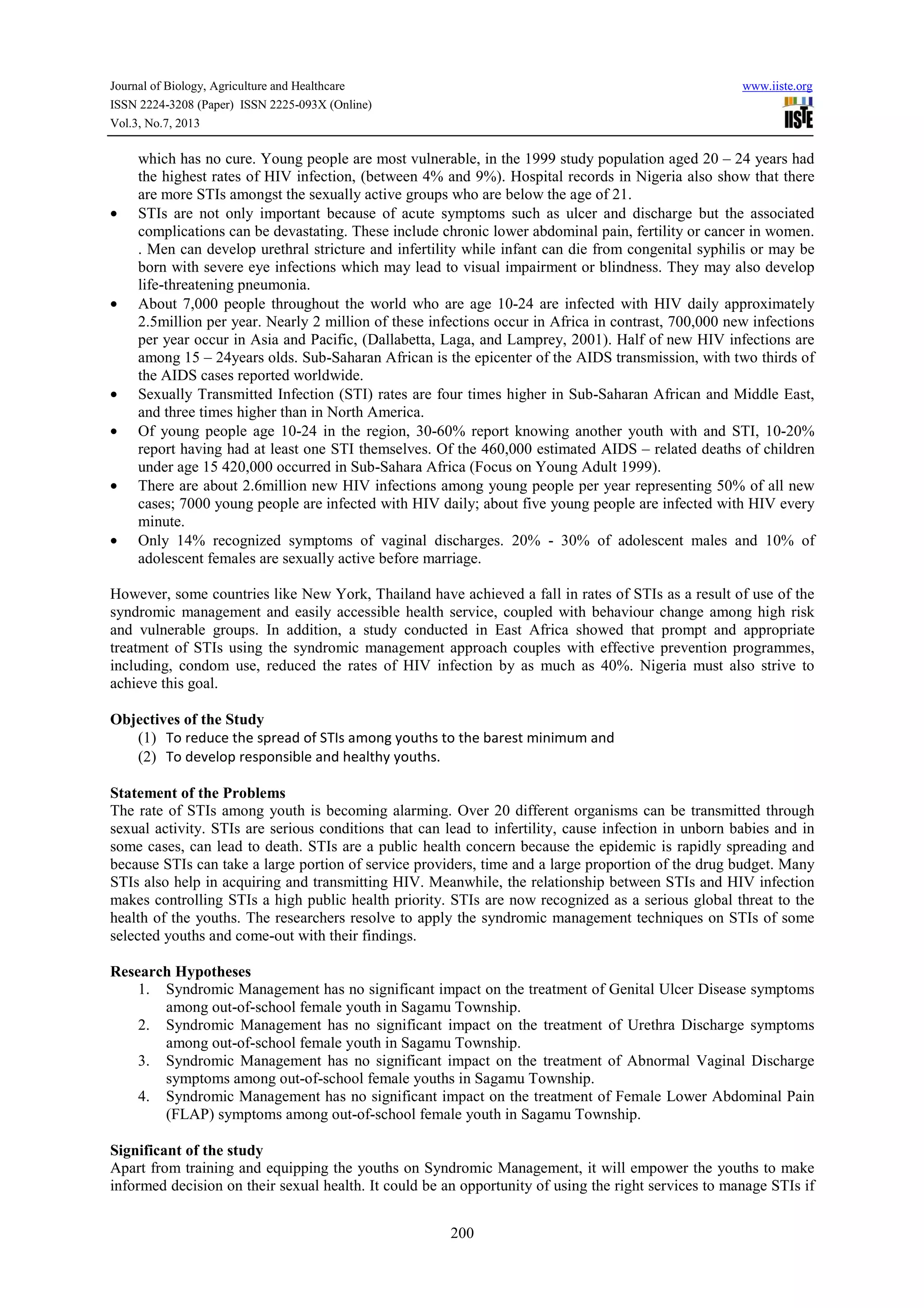 Impact Of Syndromic Management Of Sexually Transmitted Pdf 6591