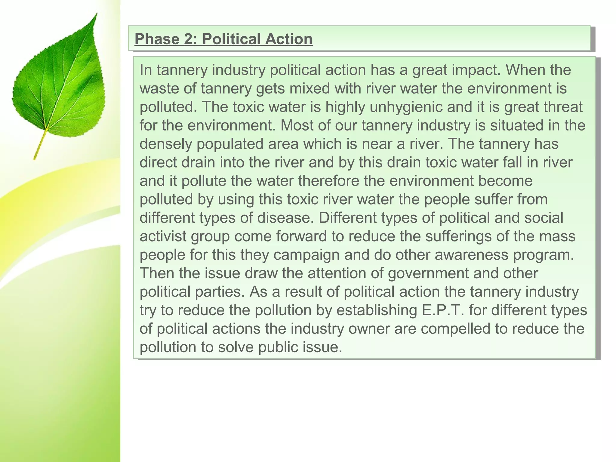 Impact of tannery industry on environment | PPT
