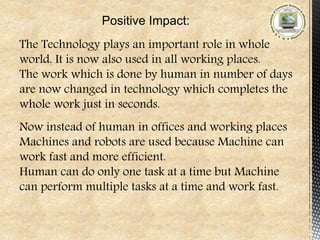 Impact of Technology on Job | PPTX