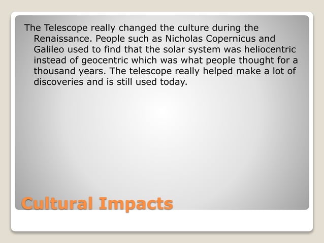 Impact of technology during the renaissance | PPTX | Science