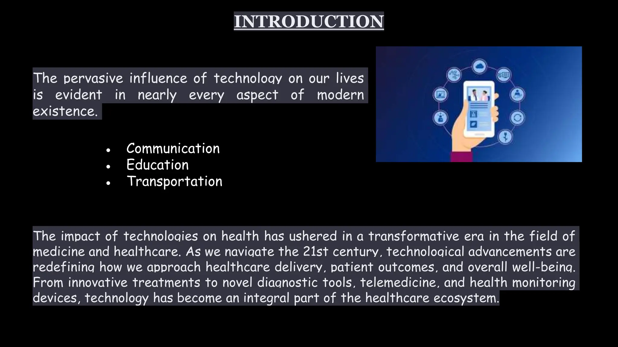 IMPACT OF TECHNOLOGY And its effect on health | PPTX