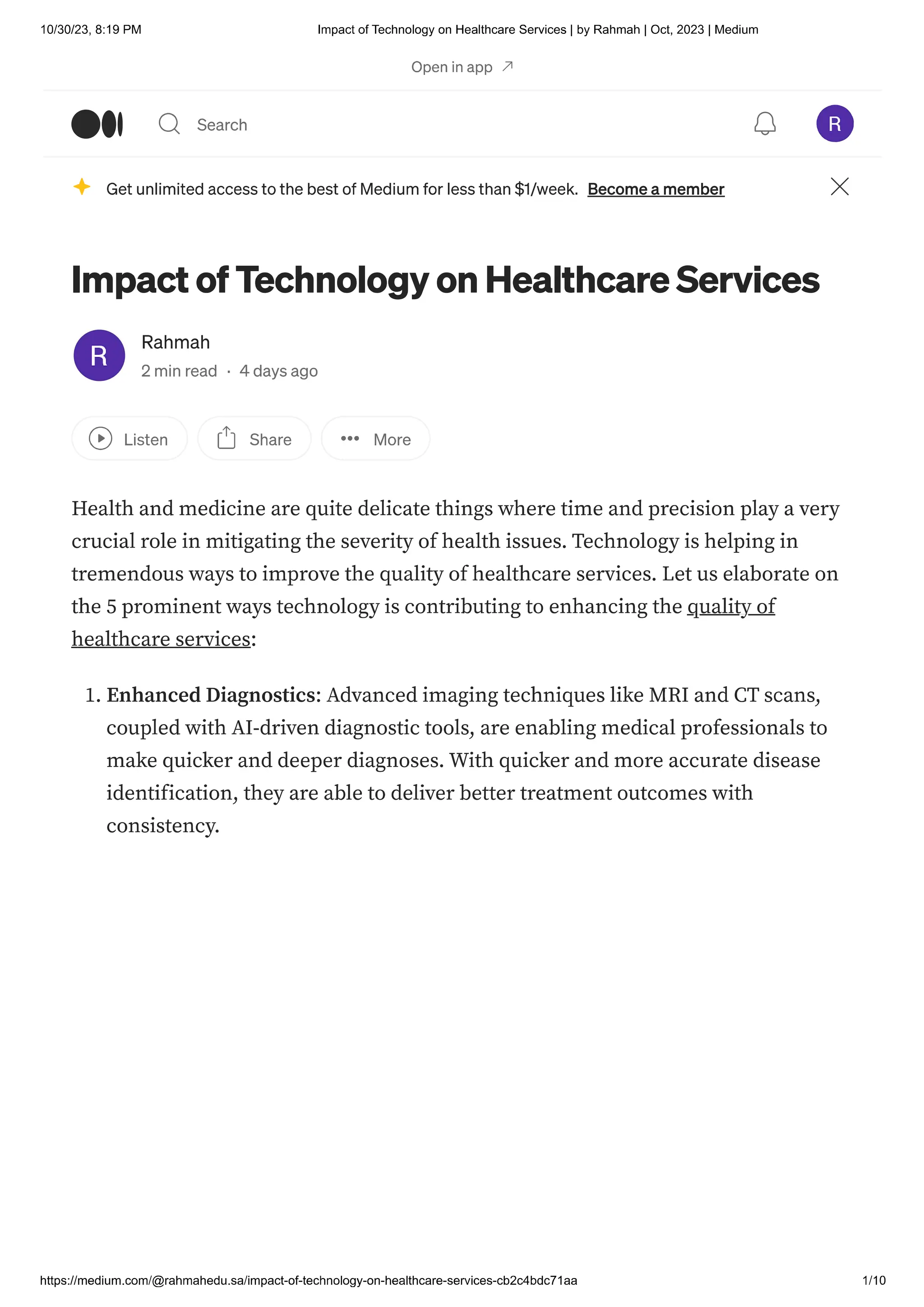 Impact of Technology on Healthcare Services.pdf