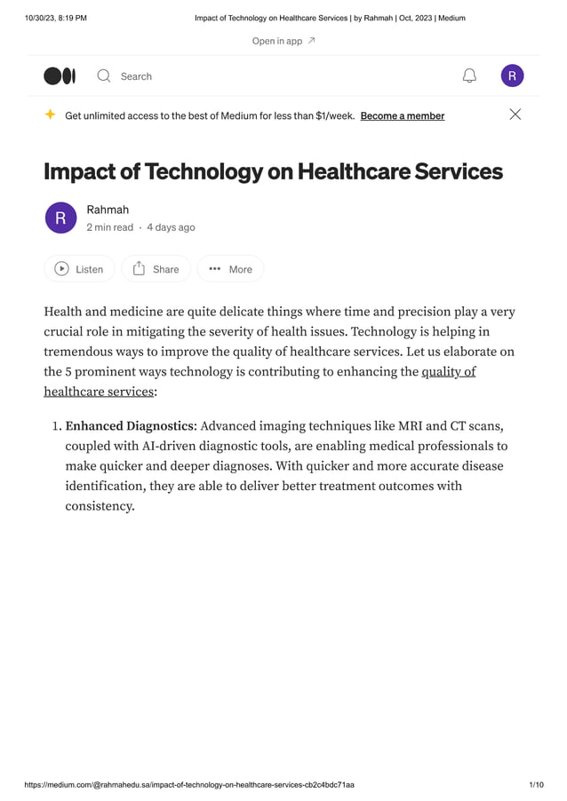 Impact of Technology on Healthcare Services.pdf