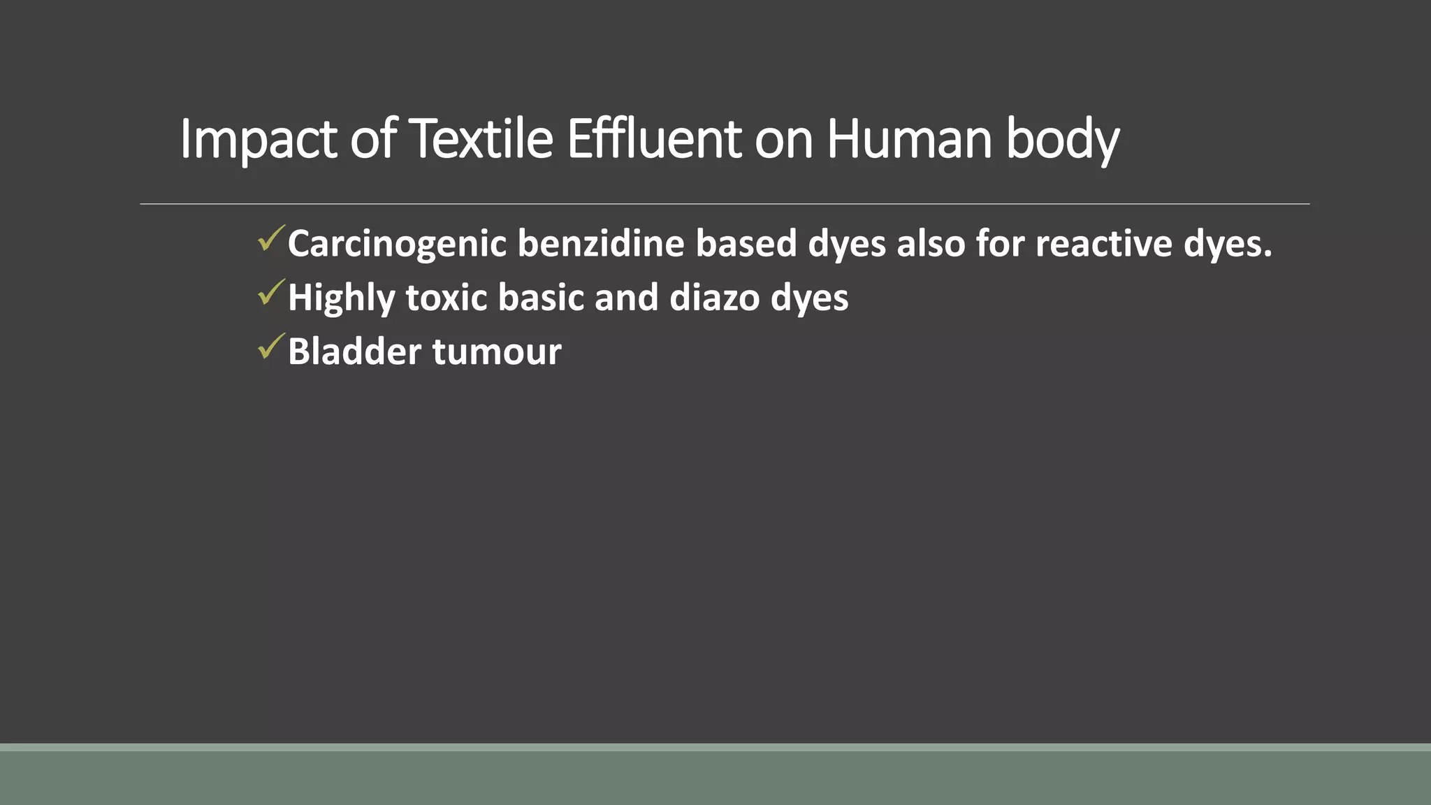 Impact of textile effluent on environment | PPTX