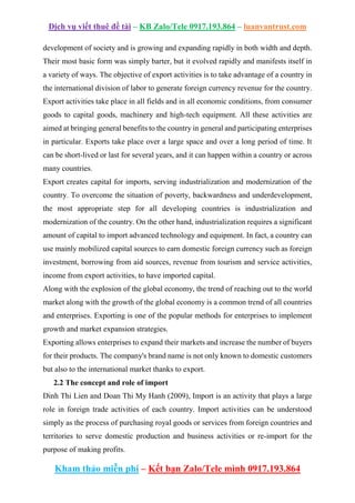 Impact Of The 4.0 Revolution On Business Activities Of Import-Export ...
