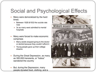 Great Depression Effects