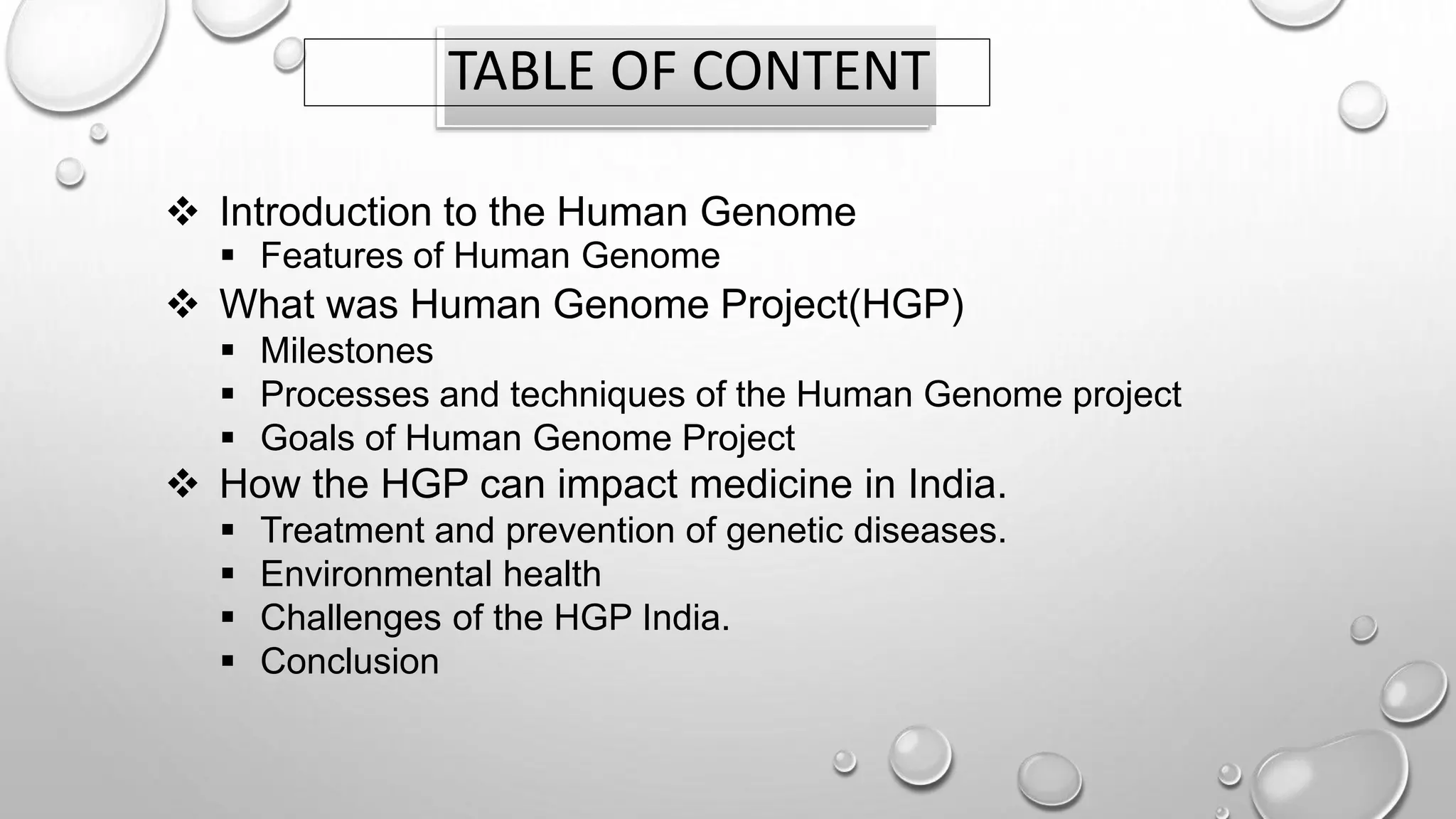 Impact of the human genome project on medical advancement in India. | PPTX