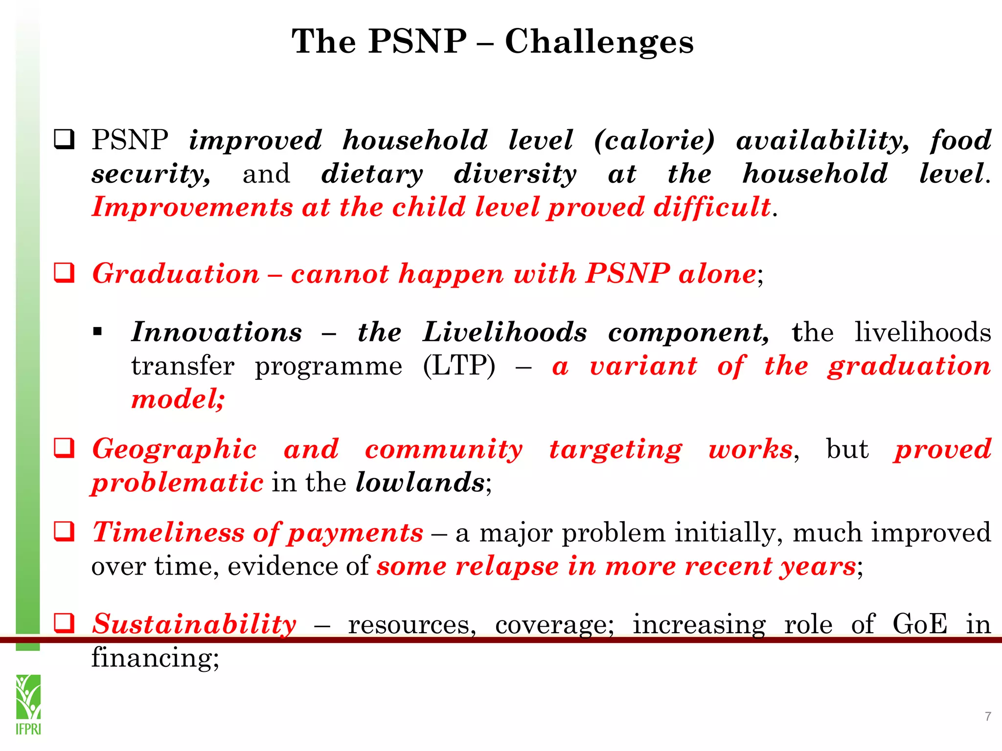 Alemayehu Taffesse - Impact of the PSNP | PDF