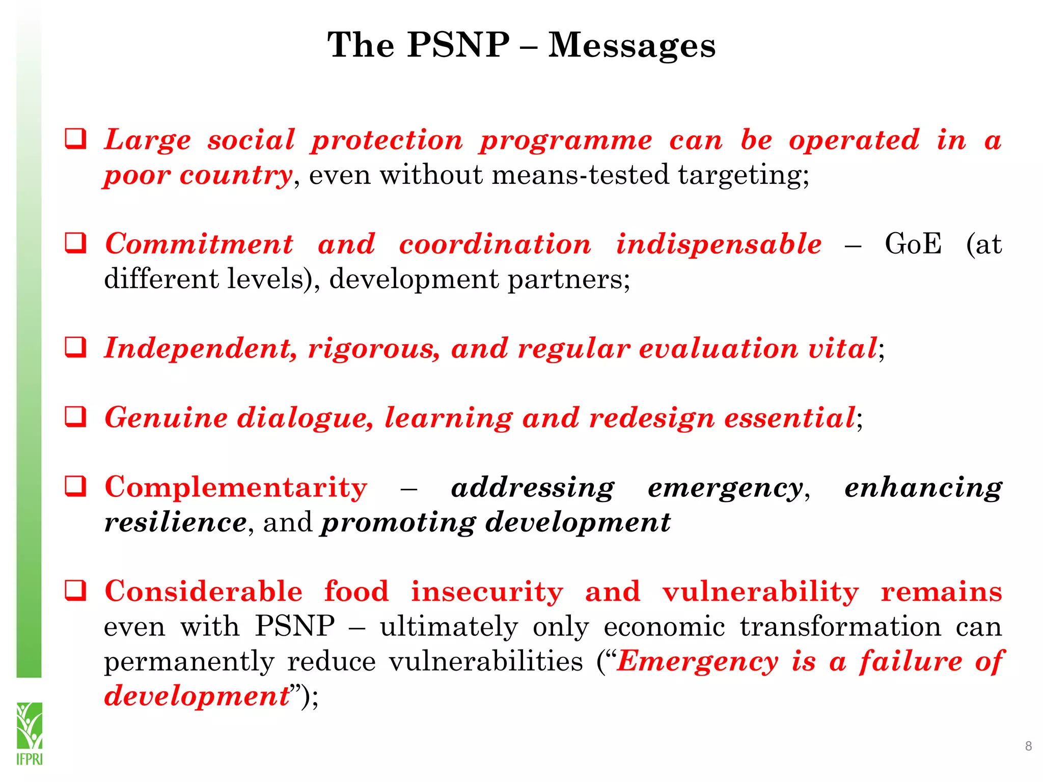 Alemayehu Taffesse - Impact of the PSNP | PDF