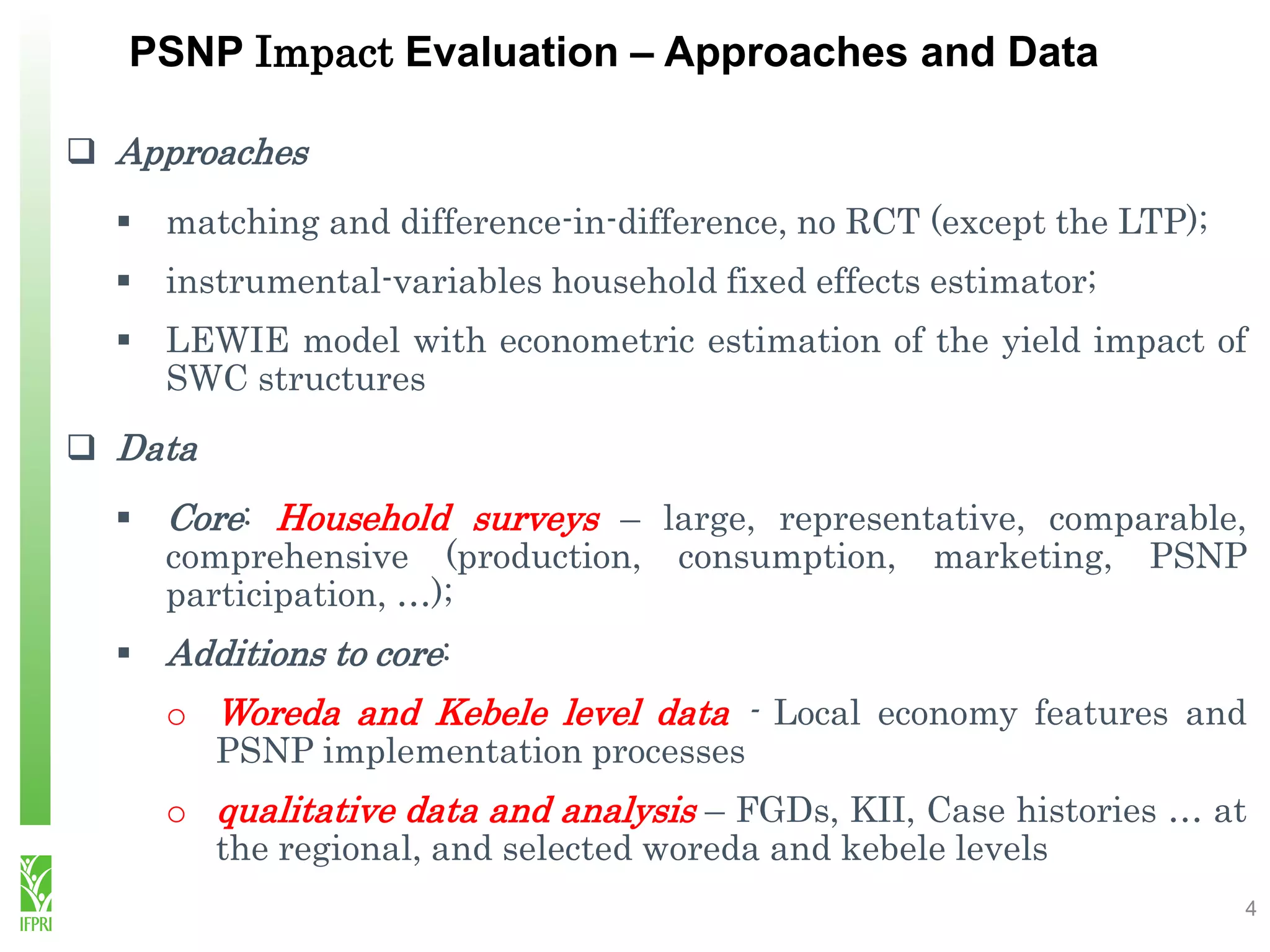 Impact of the PSNP (2006-2021) | PPTX