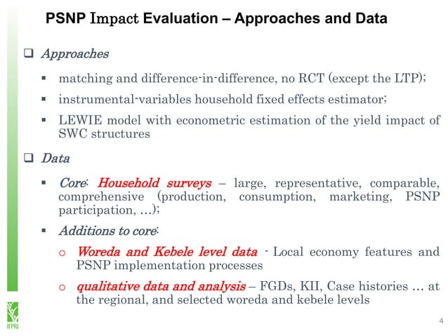 Impact of the PSNP (2006-2021) | PPTX