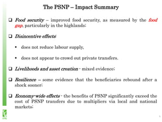 Impact of the PSNP (2006-2021) | PPTX