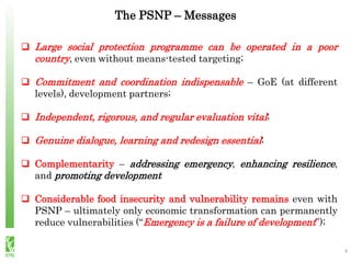 Impact of the PSNP (2006-2021) | PPTX
