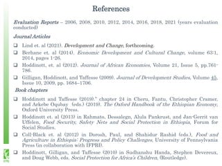 Impact of the PSNP (2006-2021) | PPTX