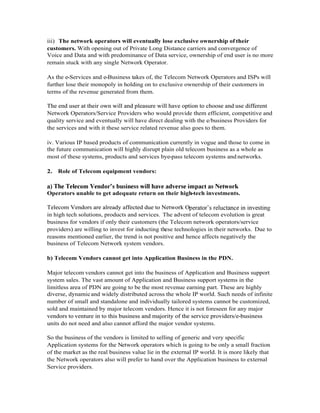 Impact of transition from voice to data and multi media business in ...