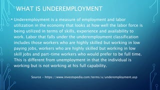 Impact of Under Employment - Canada - June 2018 | PPT