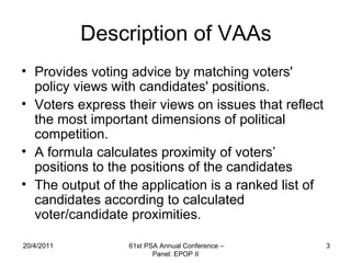 Impact of voting advice applications (VAAs) on voting behaviour | PPT ...