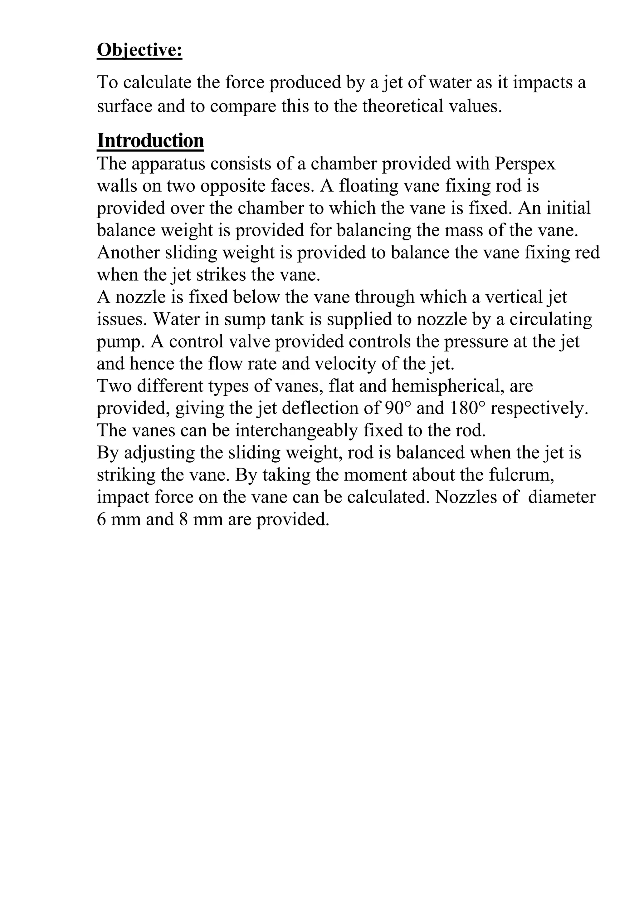 Impact of water jet | PDF