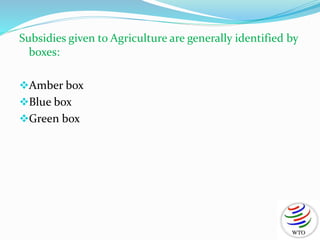 Impact of WTO on Indian agriculture | PPTX