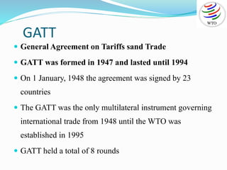 Impact of WTO on Indian agriculture | PPTX