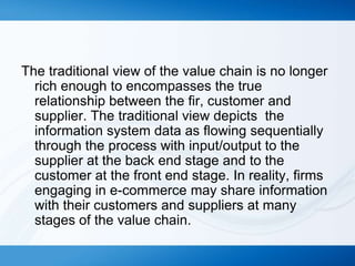 Impact on e commerce on the value chain | PPTX