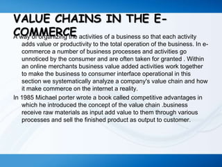 Impact on e commerce on the value chain | PPTX