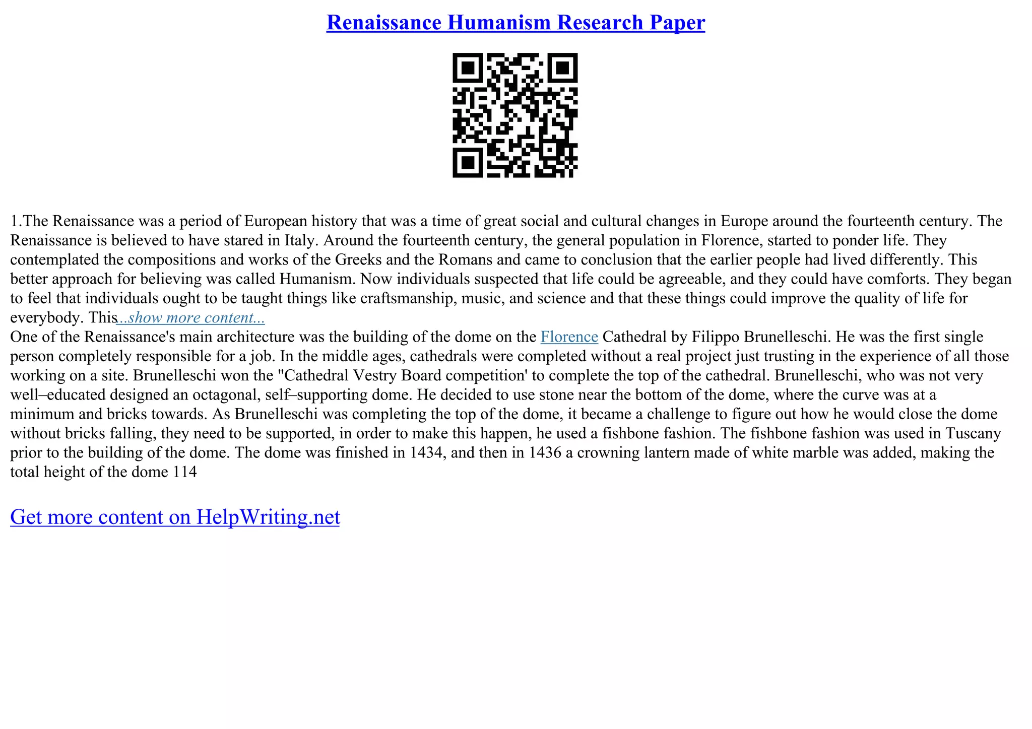 Impact On Renaissance Humanism | PDF