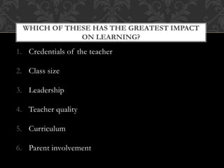 Impact on Student Learning and Instruction | PPTX