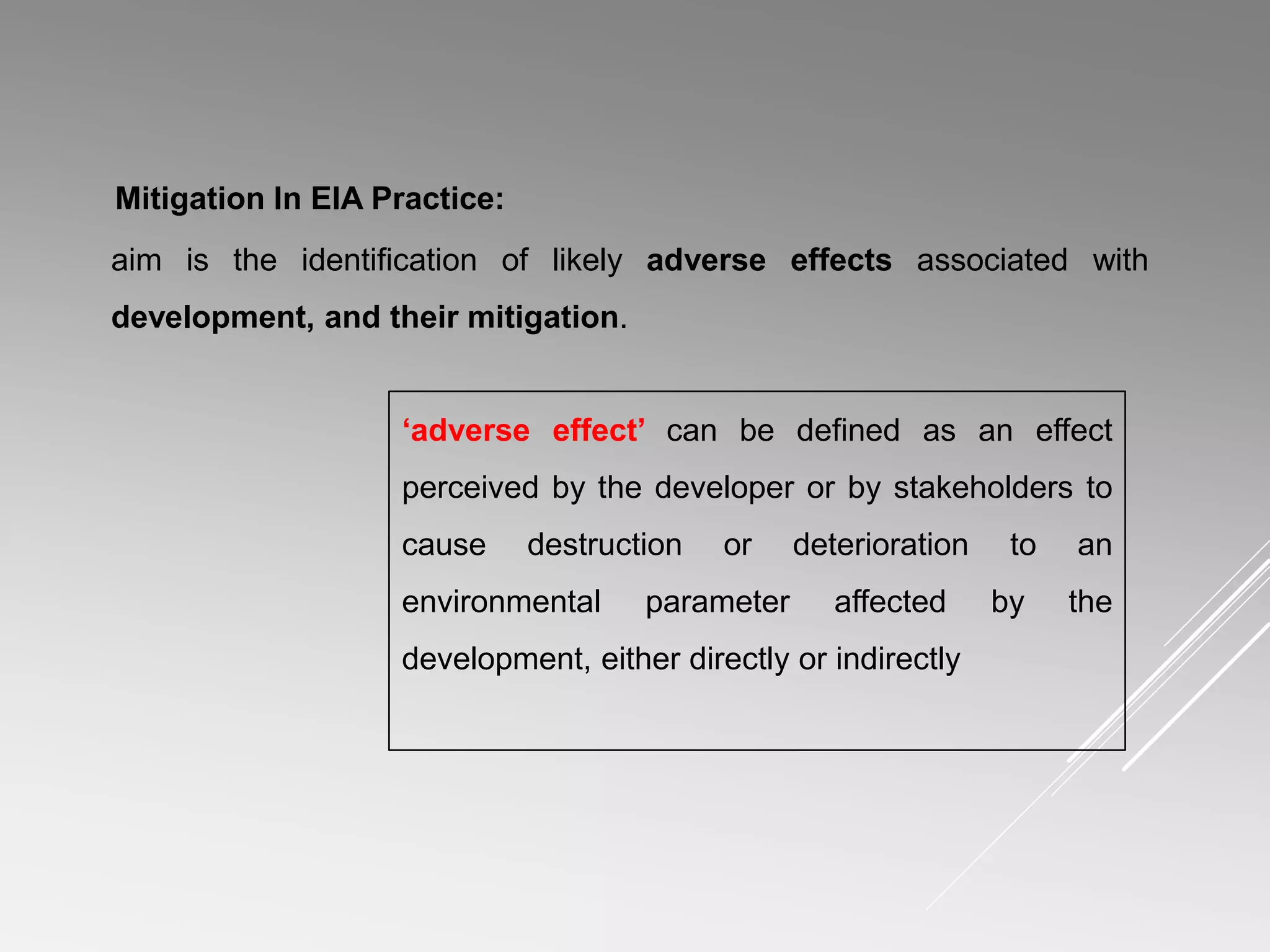 Impact prediction, evaluation and mitigation in eia | PPTX