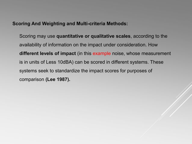Impact prediction, evaluation and mitigation in eia | PPTX