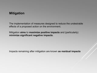 Impact prediction, evaluation and mitigation in eia | PPTX