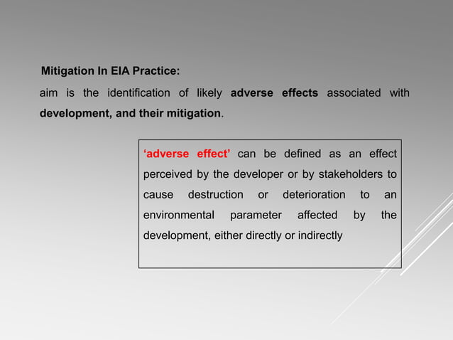Impact prediction, evaluation and mitigation in eia | PPTX