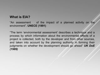 Impact prediction, evaluation and mitigation in eia | PPTX