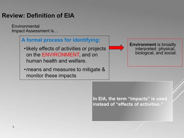 Impact prediction, evaluation and mitigation in eia | PPTX