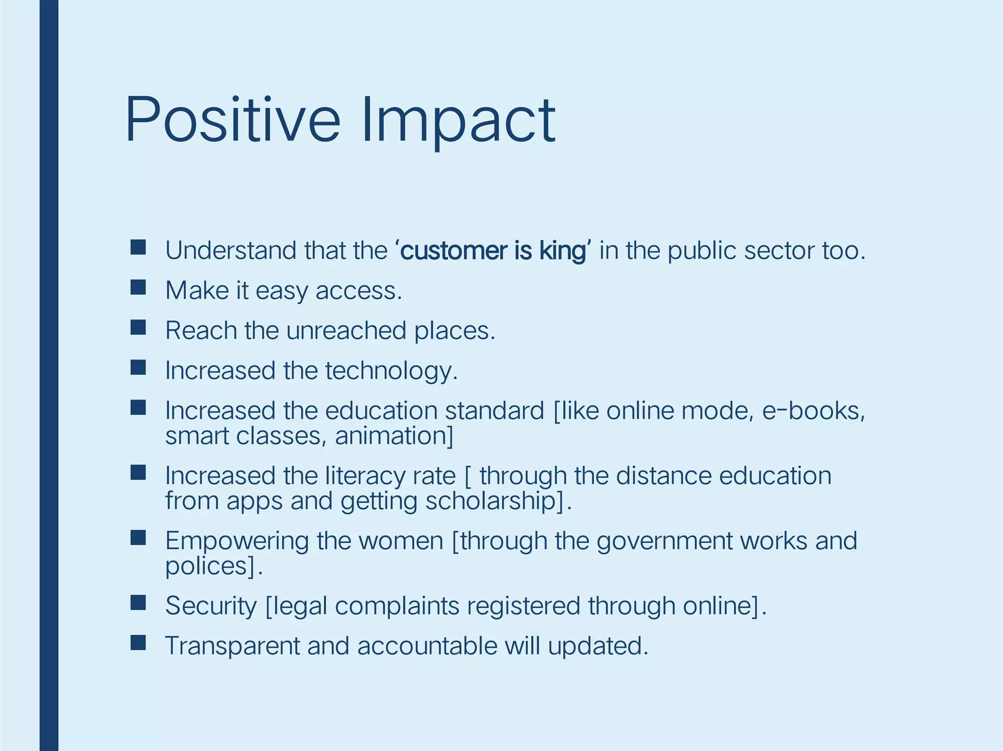 Impact public service delivery | PDF