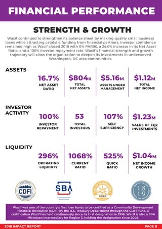 Wacif 2018 Impact Report | PDF | Business Accounting & Finance | Business