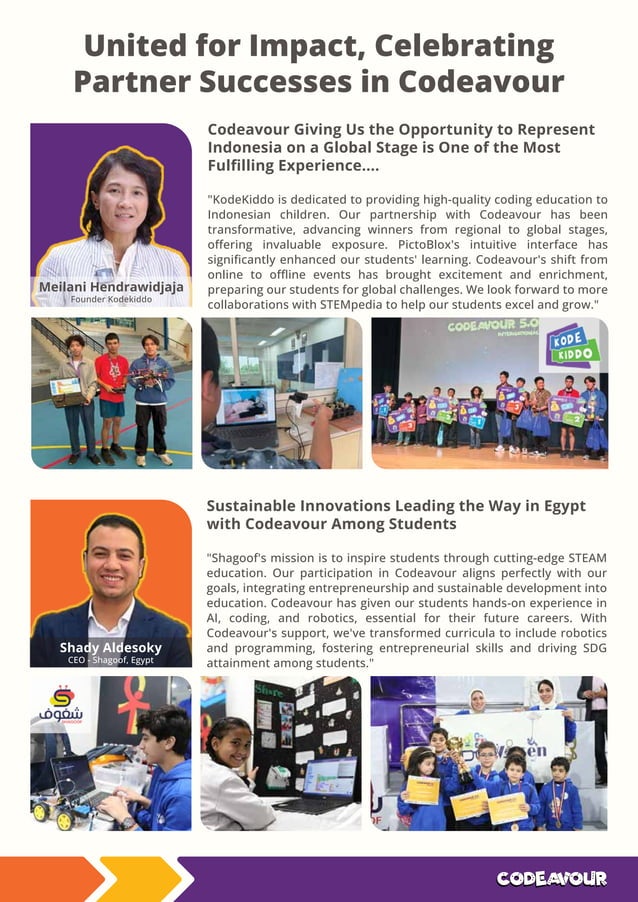 Codeavour 5.0 International Impact Report - The Biggest International AI, Coding and Robotics ...