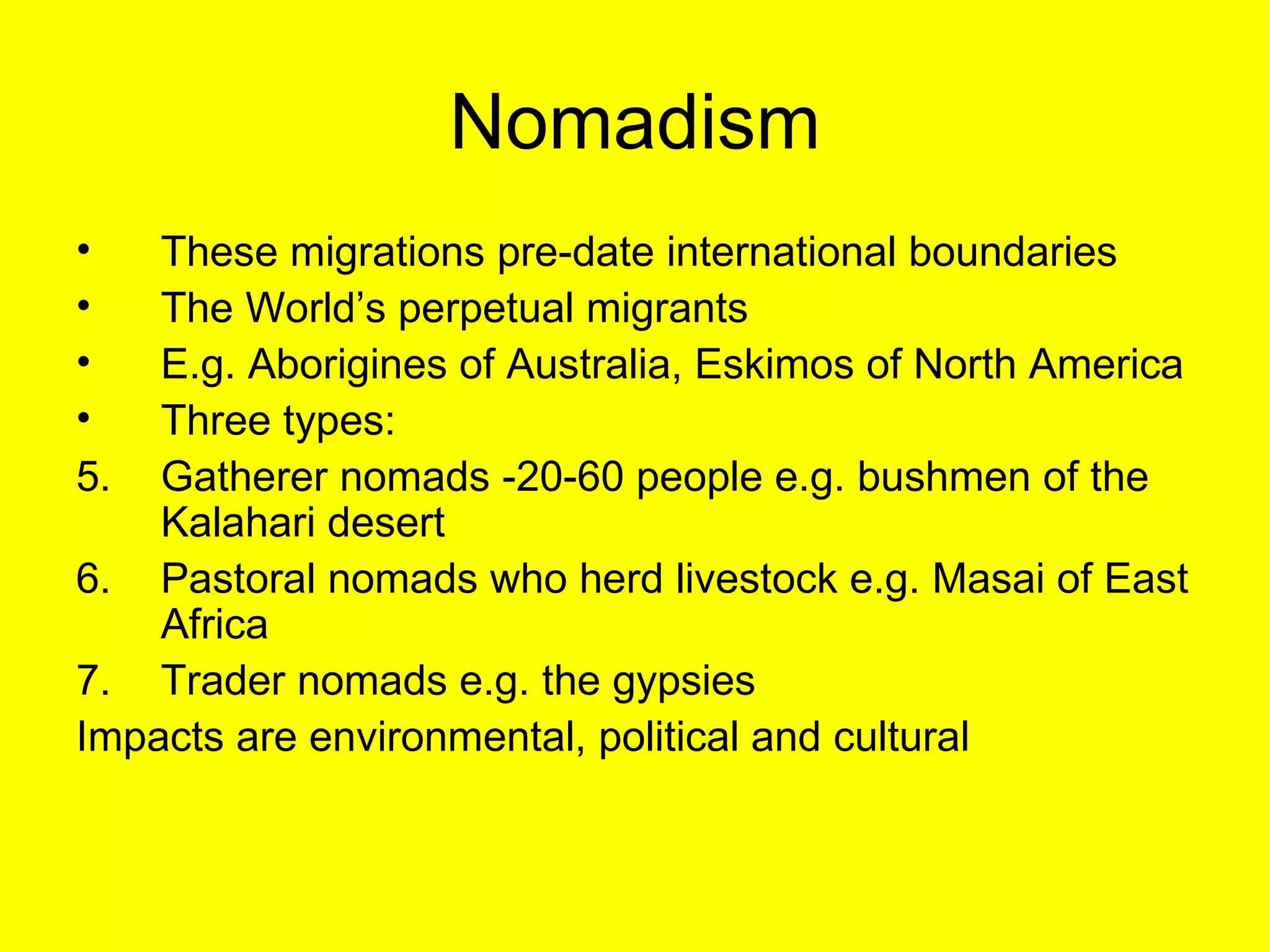 Impacts Of International Migration | PPT