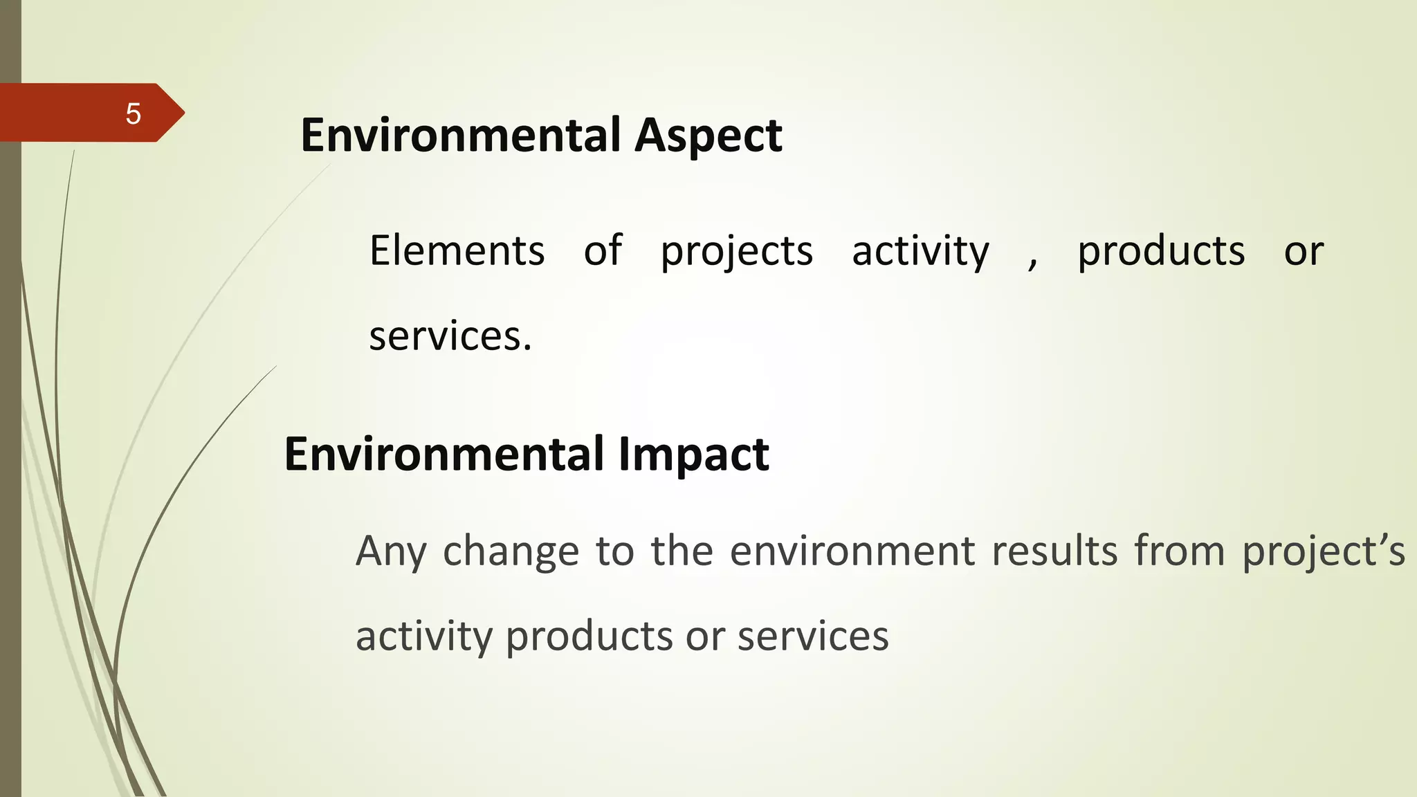Impacts, aspects ofEnvironmental impact assessment | PPTX