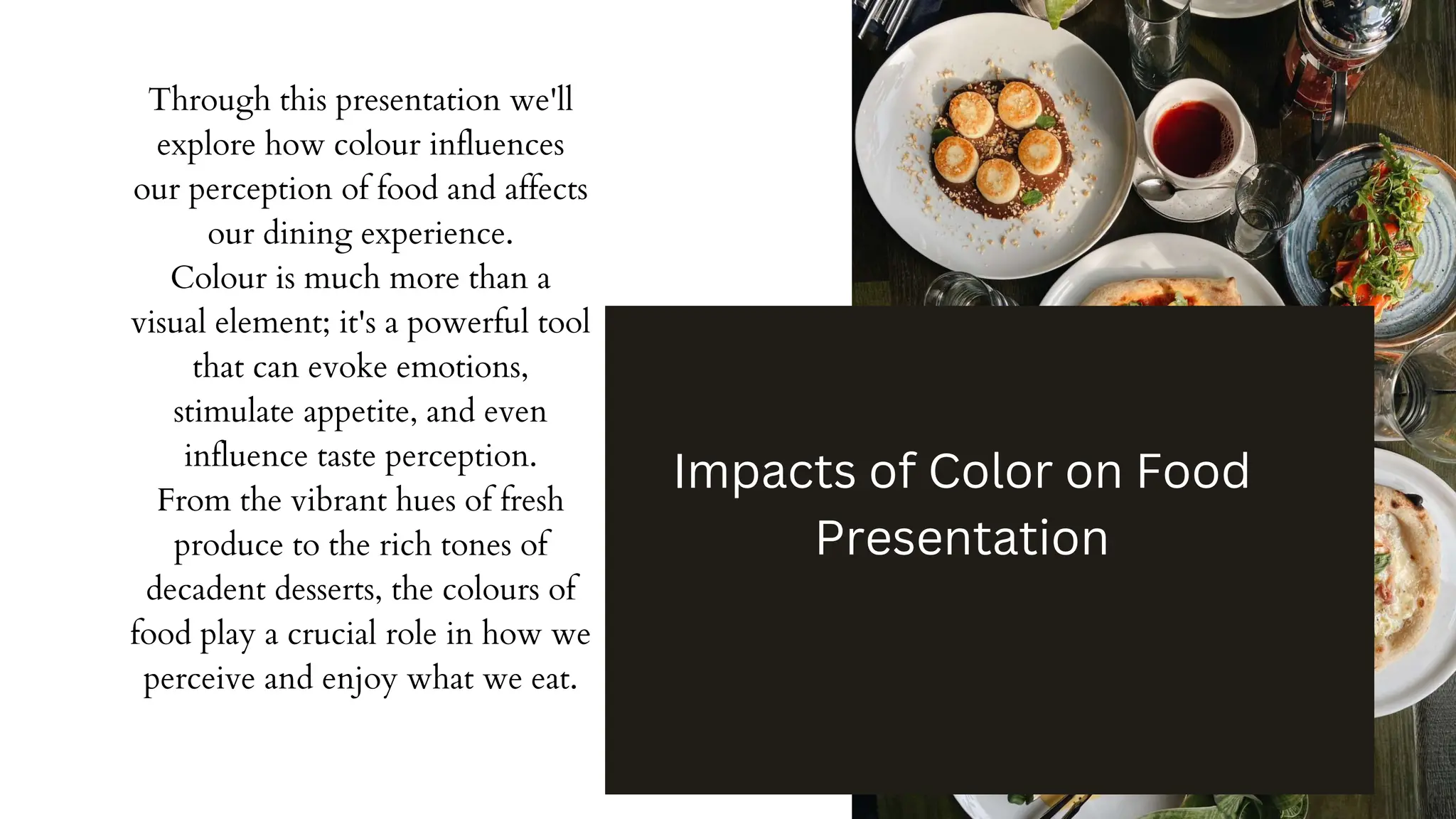 Impacts of Colour on food ppt good for student | PPTX