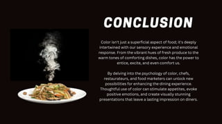 Impacts of Colour on food ppt good for student | PPTX