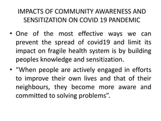 "Impacts of Community Awareness on Risk Factors and Prevention in ...