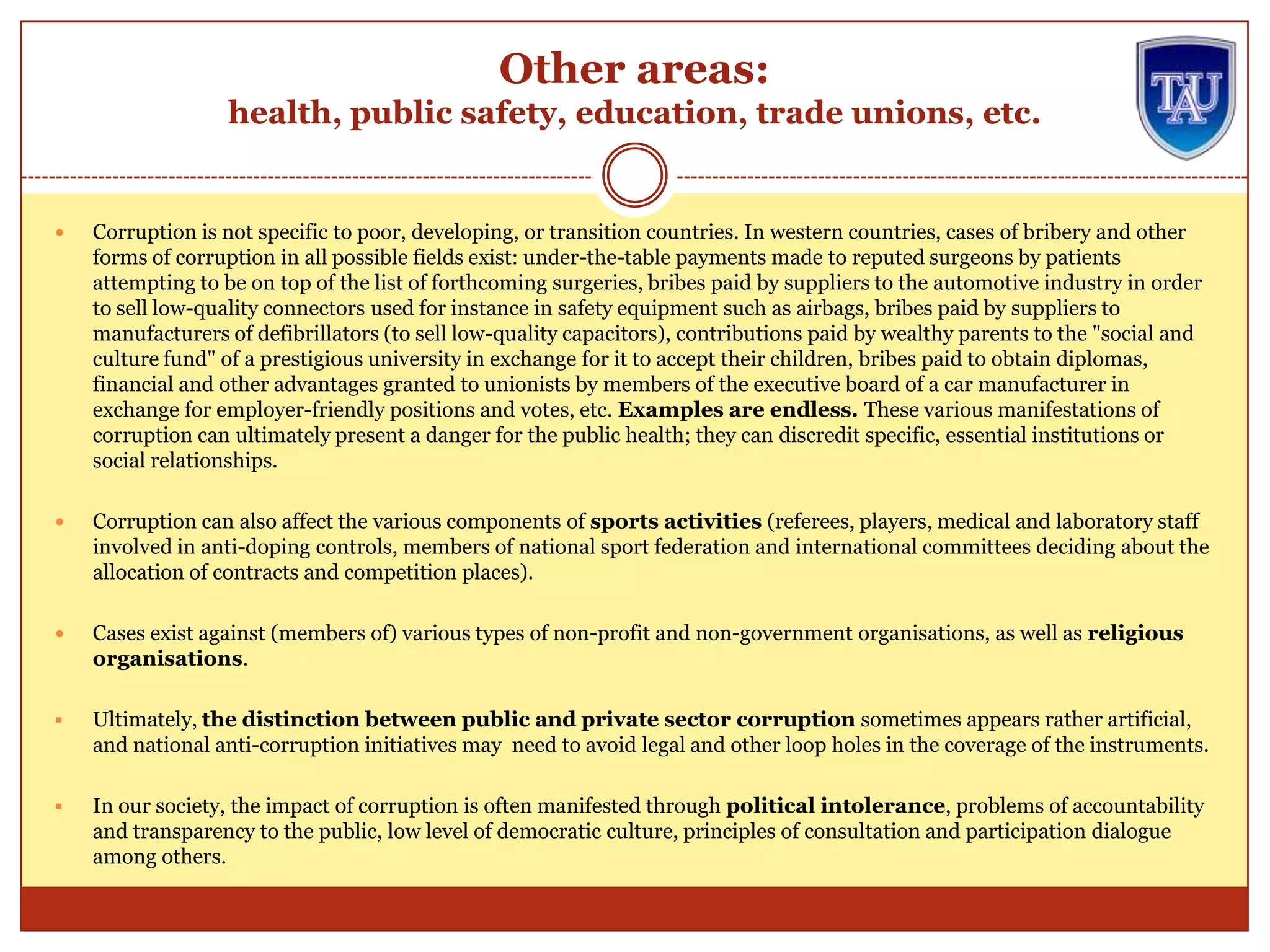 Impacts of corruption n definition | PPTX