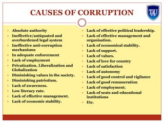 Impacts of corruption n definition | PPTX